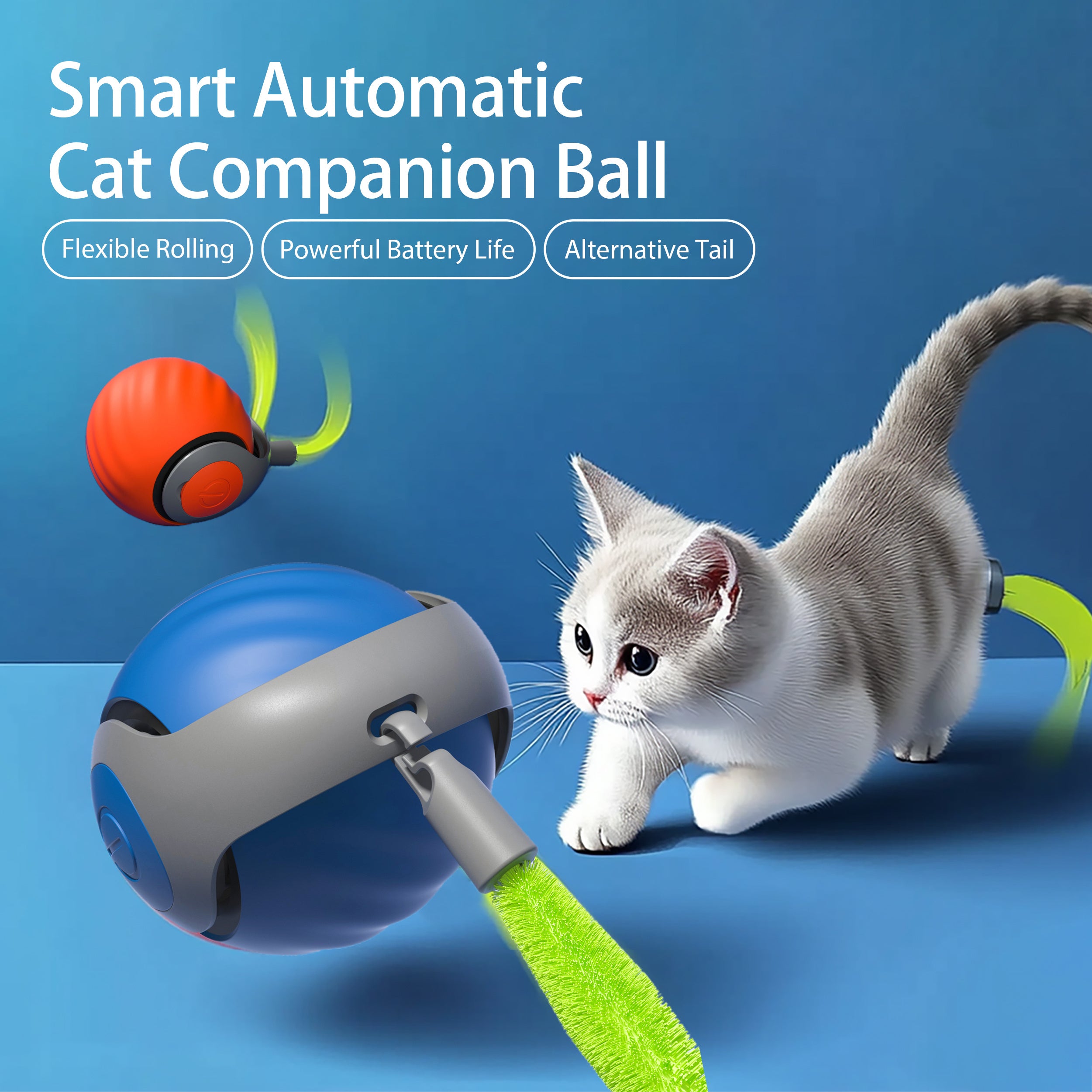 2025 Smart Interactive Cat Ball,Type-C Rechargeable – obsequiapr